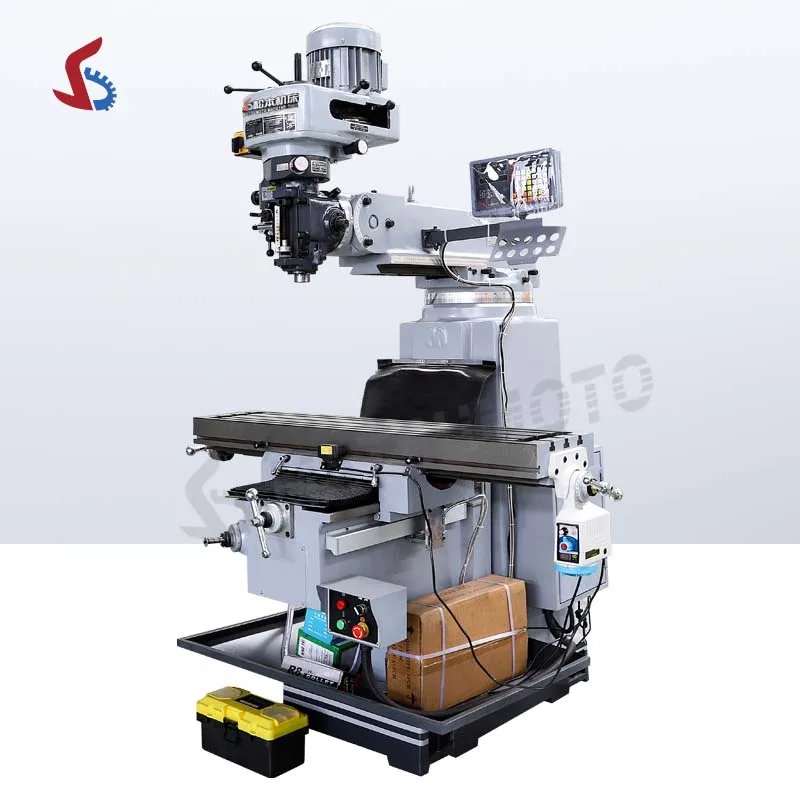Turret milling machine M5 Vertical Taiwan Turret Head Mini Universal ...