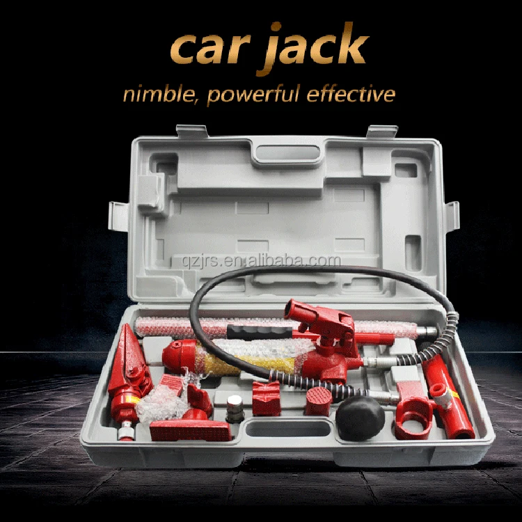 10 Ton Portable Power Hydraulic Body Frame Repair Kit Tools Car Jacks ...