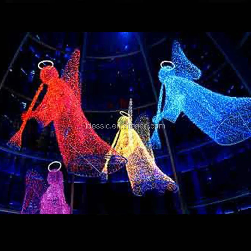 Outdoor 3d Lighted Wire Frame Angel Christmas Illuminated Sculpture ...