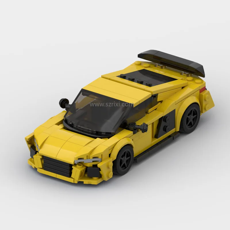 Technic Moc Yellow F32 Famous R8 Speed Super Racing Small Car Vehicle ...