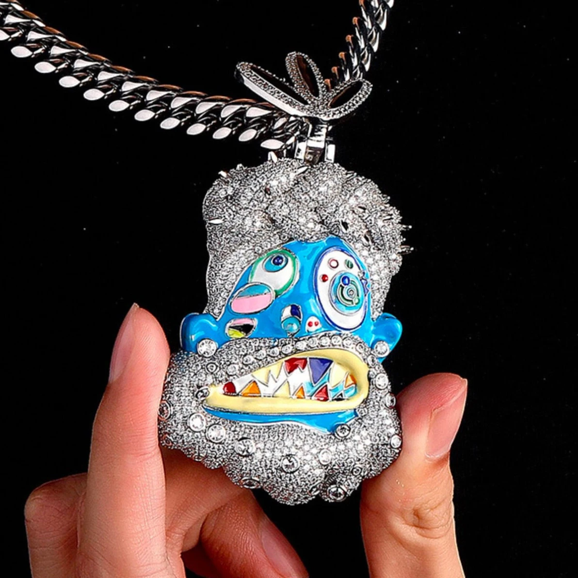 Custom 7.20 Ct Diamond Pendant 925 Silver Iced Out Vvs Moissanite ...