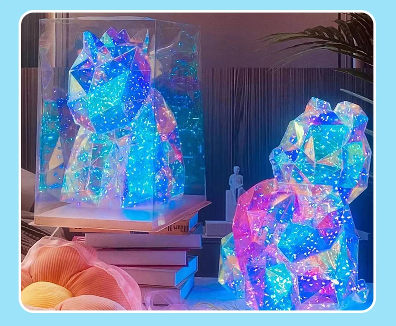 New Holographic Valentine's Day Gift Glowing Led Unicorn Toy For ...