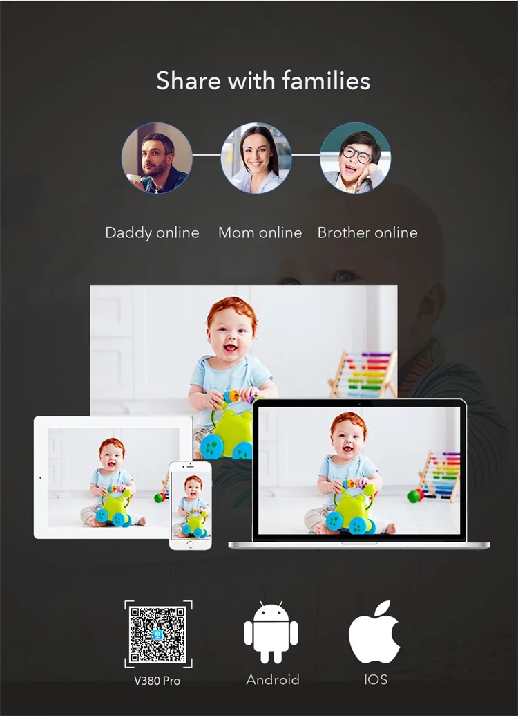 5mp Smart Wifi Dome Ip Camera Home Security Cctv Camera 360 Degree Wide ...