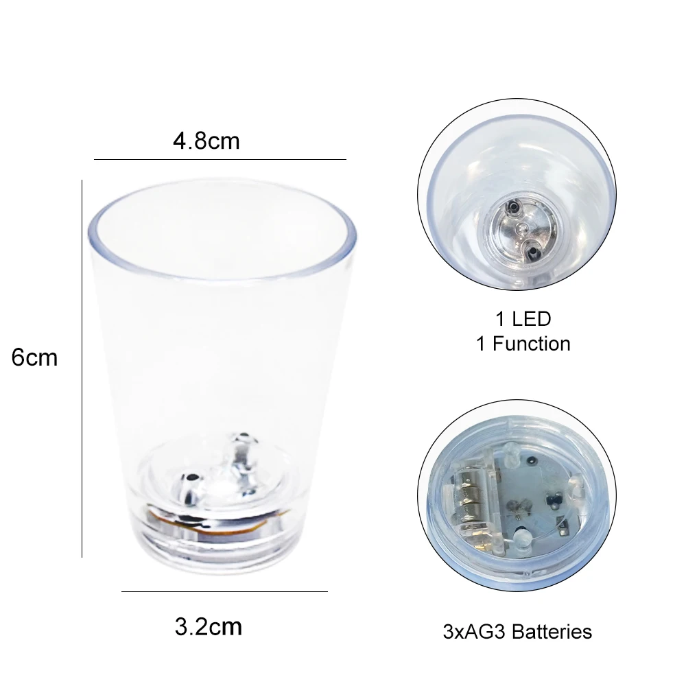 Light Up Cups Old Fashioned Glasses Light Up Shot Glasses Plastic ...