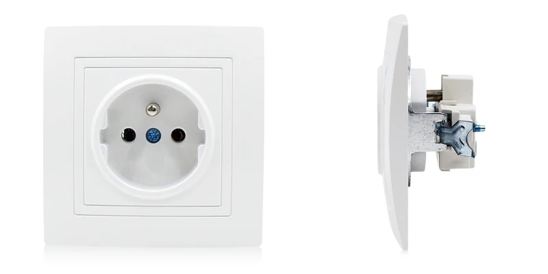 220v 16a Electrical French Plug Socket Outlet European Standard ...