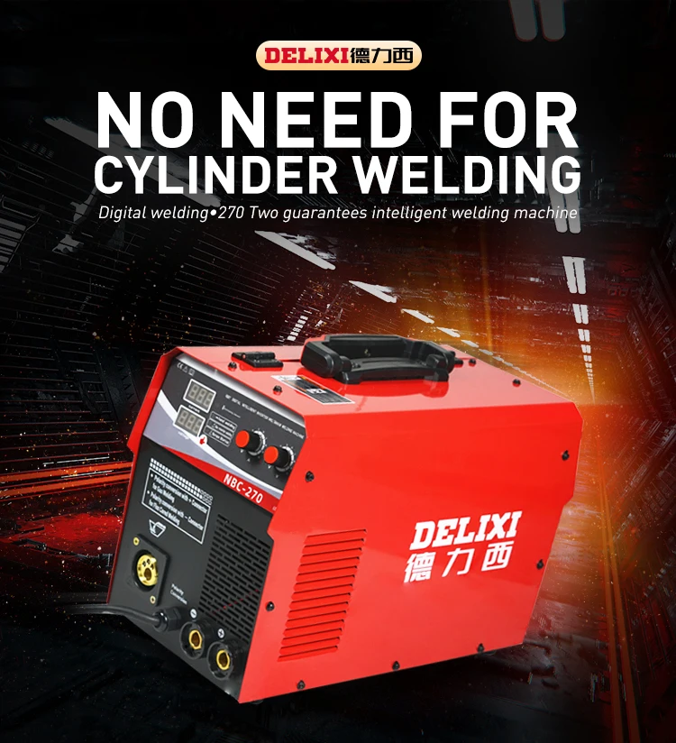 MINI Portable DELIXI Inverter igbt welder Mig mag tig mma NBC-270D Co2 gas welding machine 220V ...