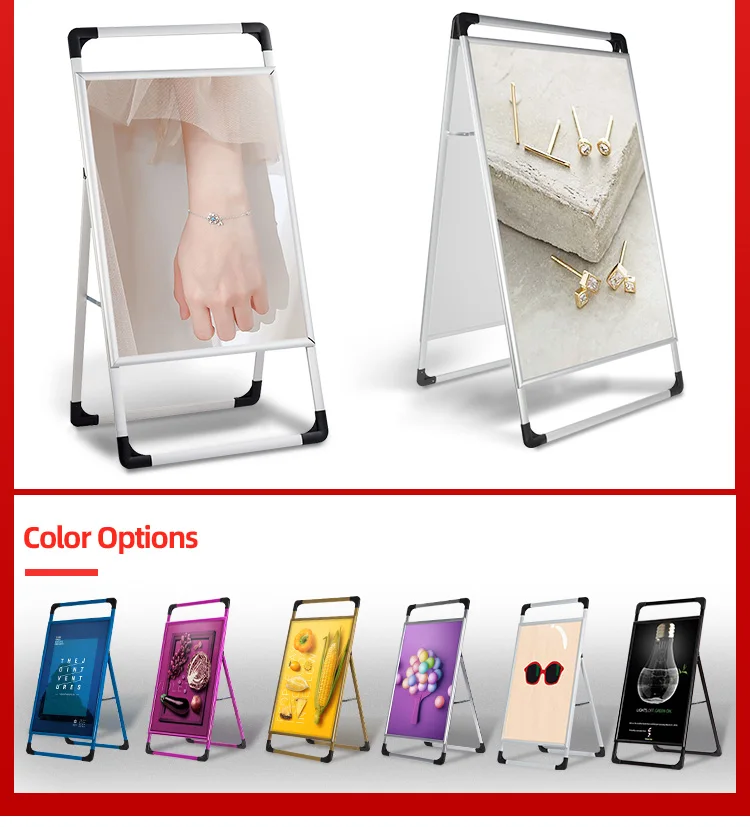 Slide-in Folding A-Frame Poster Sign Plastic Poster Boards Sandwich ...