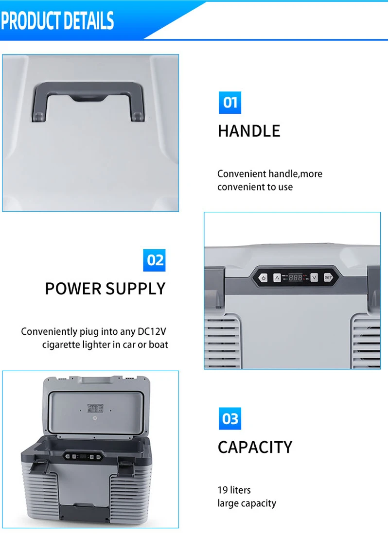 20l Portable Home Travel Small Refrigerator Mini Car Vehicle Fridge ...