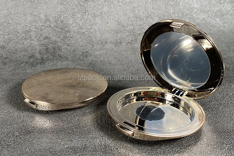 LZ Pack 100pcs 59MM Pan Round Metallic Gold Luxury Face Compact Pressed ...