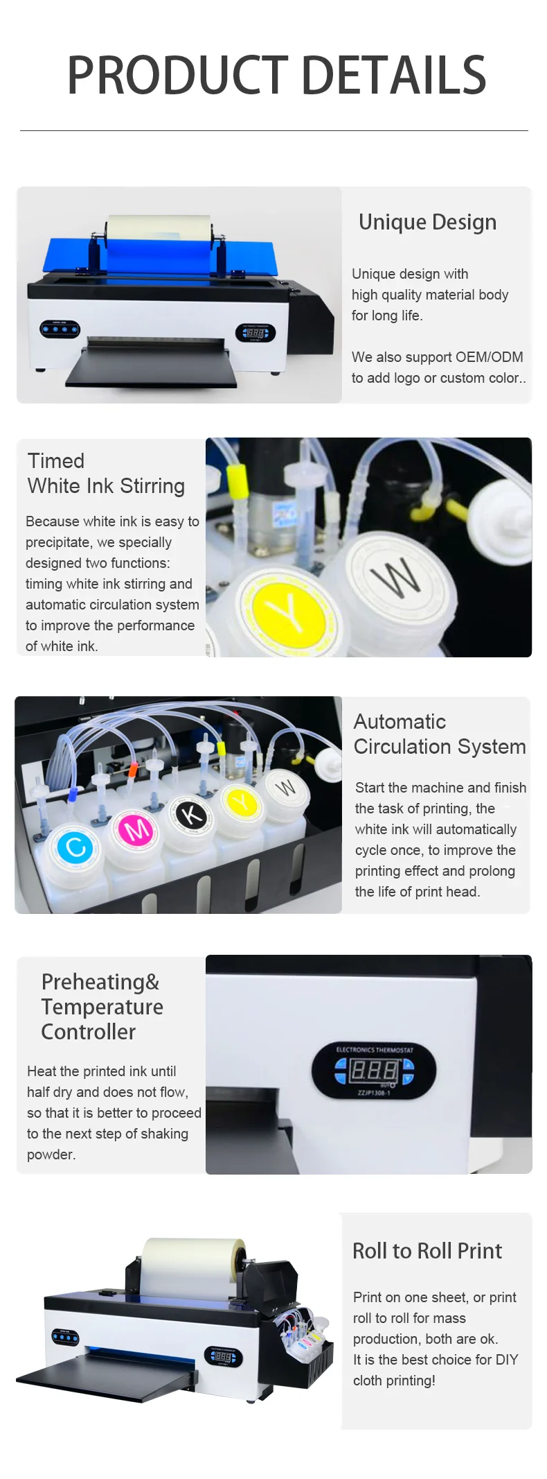 DTF Printer - Multi Color, Easy to Operate, A3 Dimension