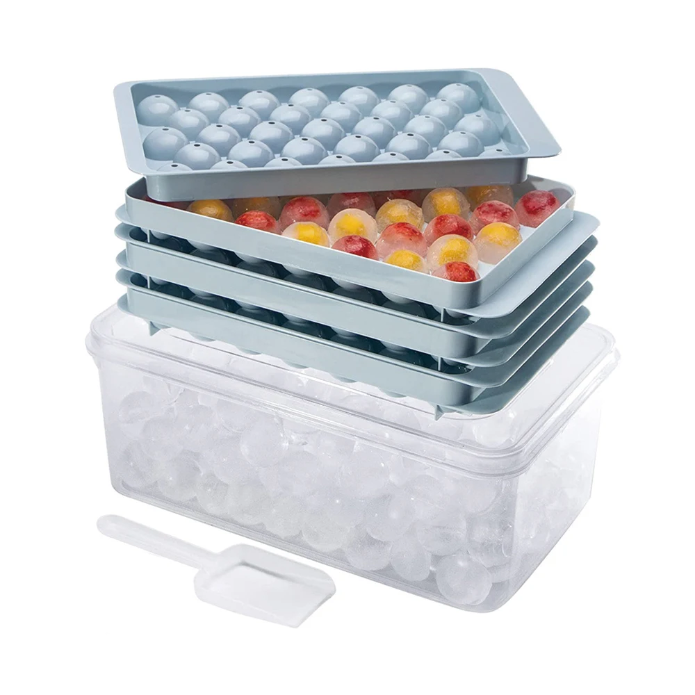 Plastic Large Ice Ball Maker Mold Crystal Clear Ice Moulds Round Ice ...