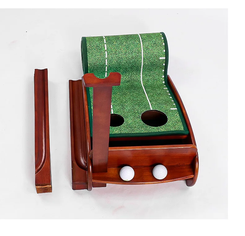 HOW TRUE Indoor Putting Training Aids Portable Solid Wood Golf Putting ...