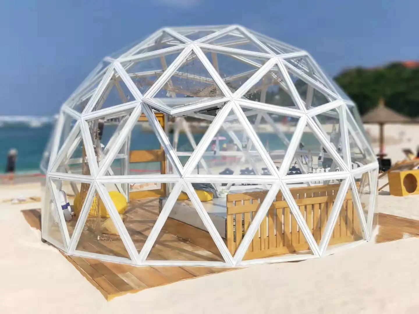 Camping Dome House Big Geodesic Dome Kit Tents Glamping Garden Glass ...