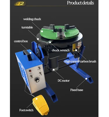 Universal Welding Positioner 50kg Pipe Welding Turntable And 200mm ...