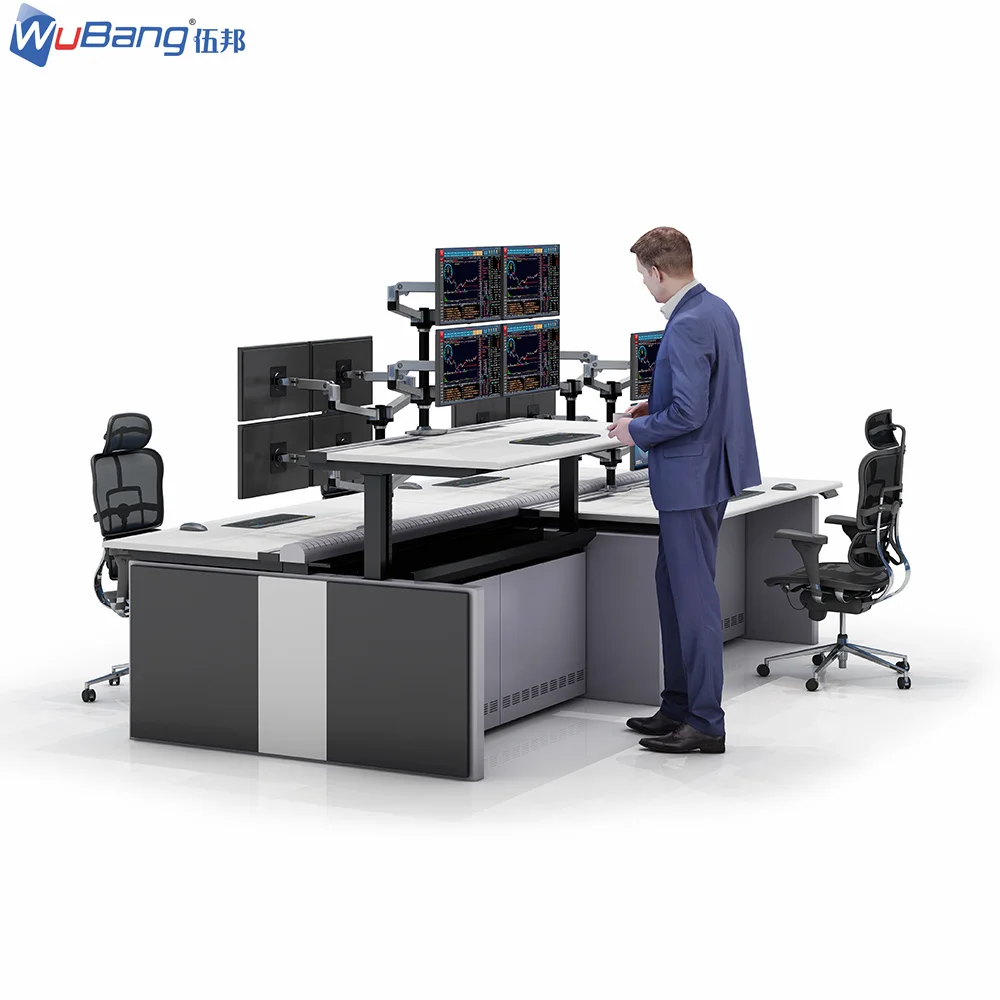 Smart Design Control Room Console Desk Strong Load-bearing Multi ...