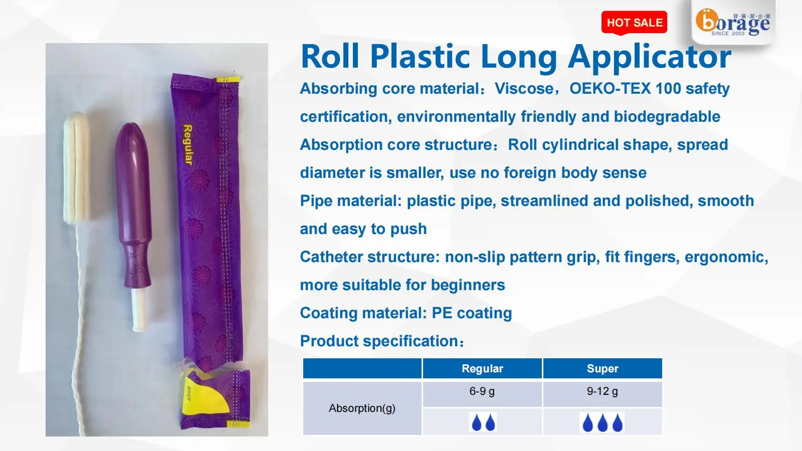 Professional Custom High Quality Feminine Hygiene Tampons