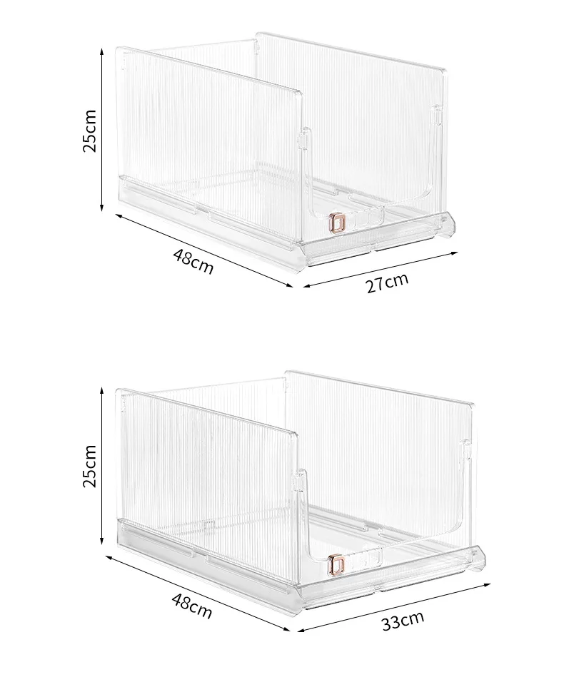Clear Plastic Stackable Clothes Storage Foldable Pull Out Drawers Bins ...