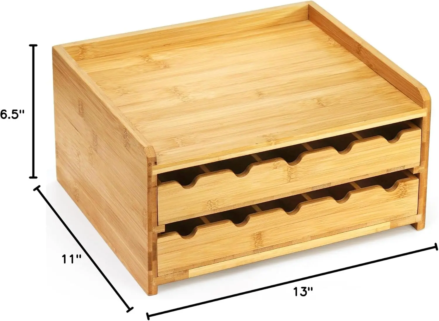 2-Layer Bamboo Spice Rack 20-Bottle Spice Jar Storage Painted ...