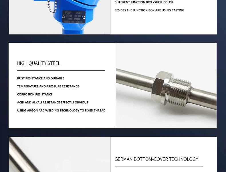 High Quality Temperature Sensor Type K B S T J Industrial With Flange ...