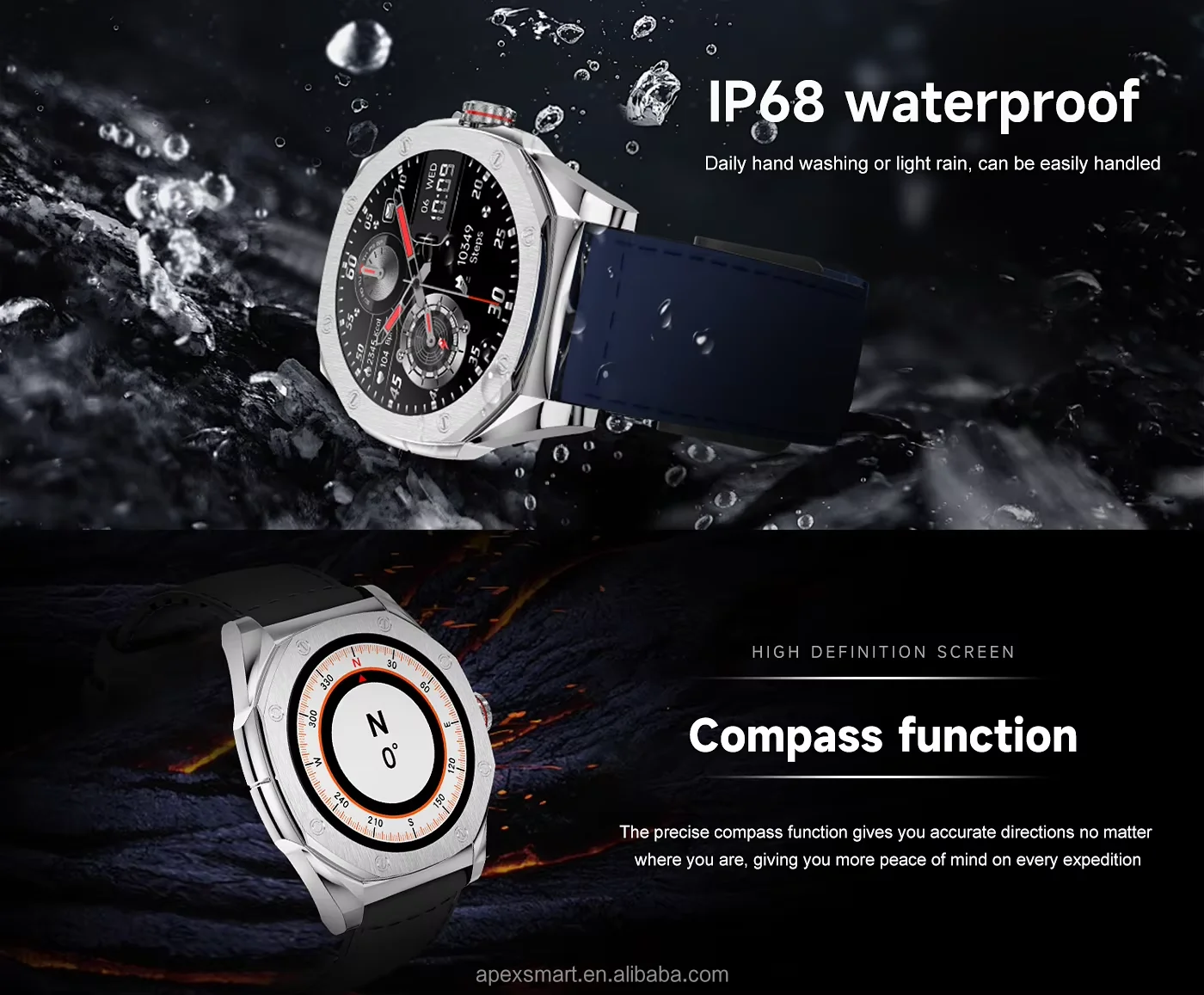 Amoled Screen Smart Watch Men Women Smartwatch Digital Watches Sports ...