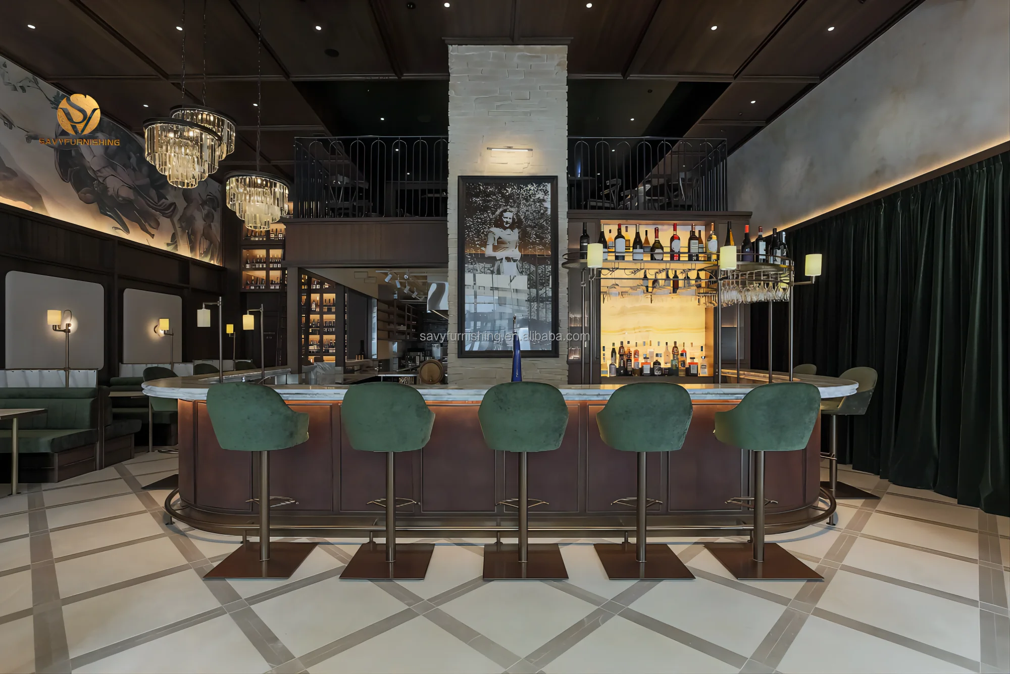 Luxury Cocktail Station Design Restaurant Bar Counter Outlet Commercial ...