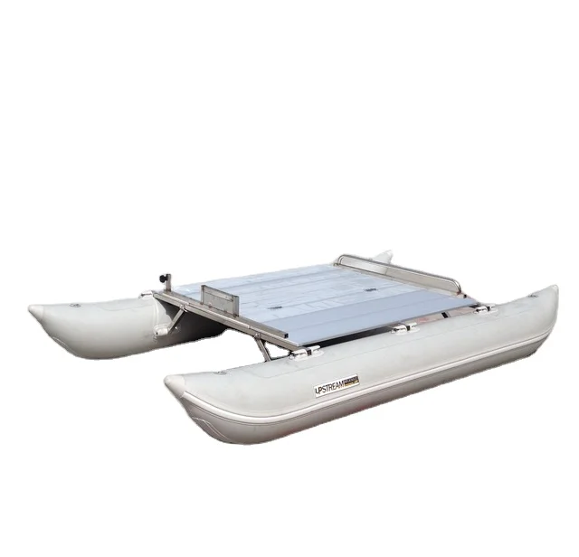 PVC Inflatable Pontoon Boat with Aluminum Deck – Ideal for Fishing ...