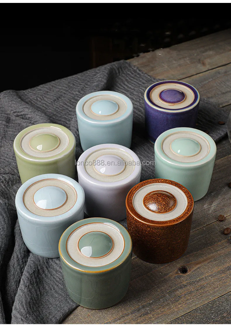 Wholesale Modern Style Rotating Ceramic Coffee Cup Thickened Short ...