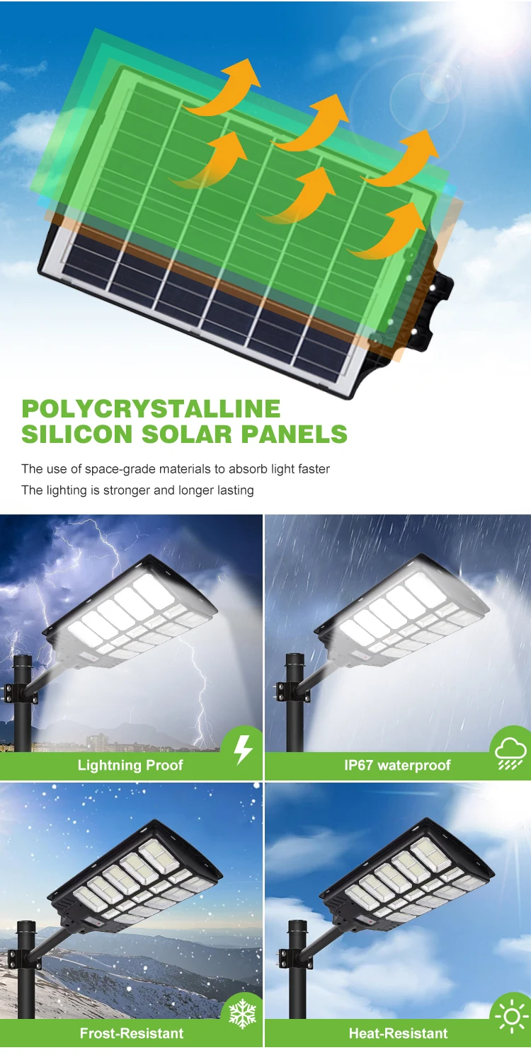 High Lumen Solar LED Street Lights with Remote Control