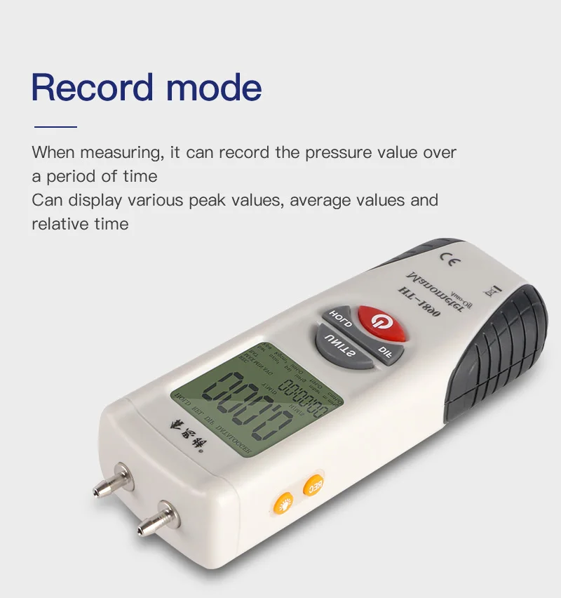 Manometer Pressure Meter 11 Selectable Units Differential Pressure ...