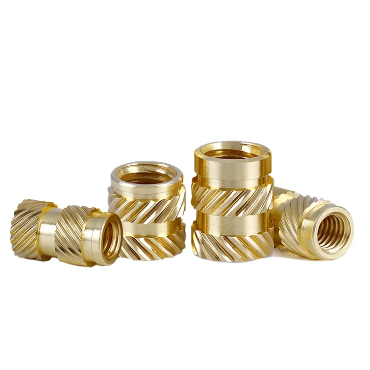 M2 M3 M4 M5 M6 M8 Knurled Brass Heat Staking Threaded Inserts Brass ...