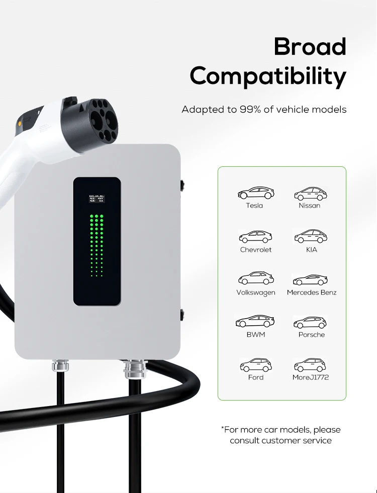 Screen RFID EV Charger Wallbox - 30KW to 40KW DC Fast Charging