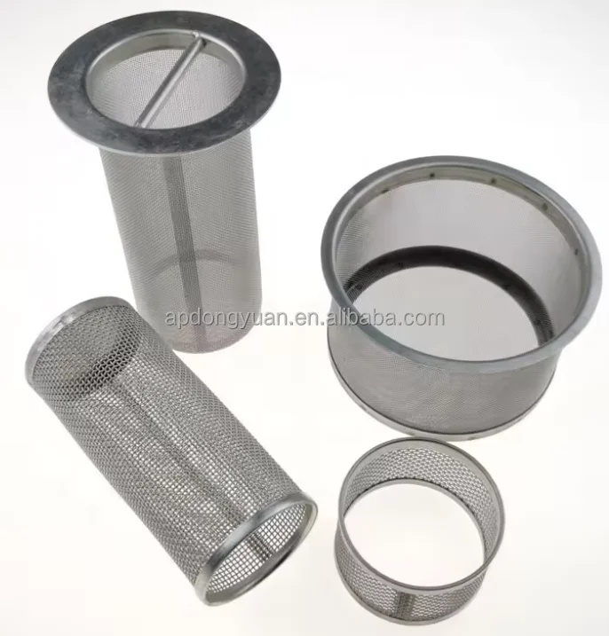 304 316 Stainless Steel Perforated Metal Mesh Tube Round Cylinder ...