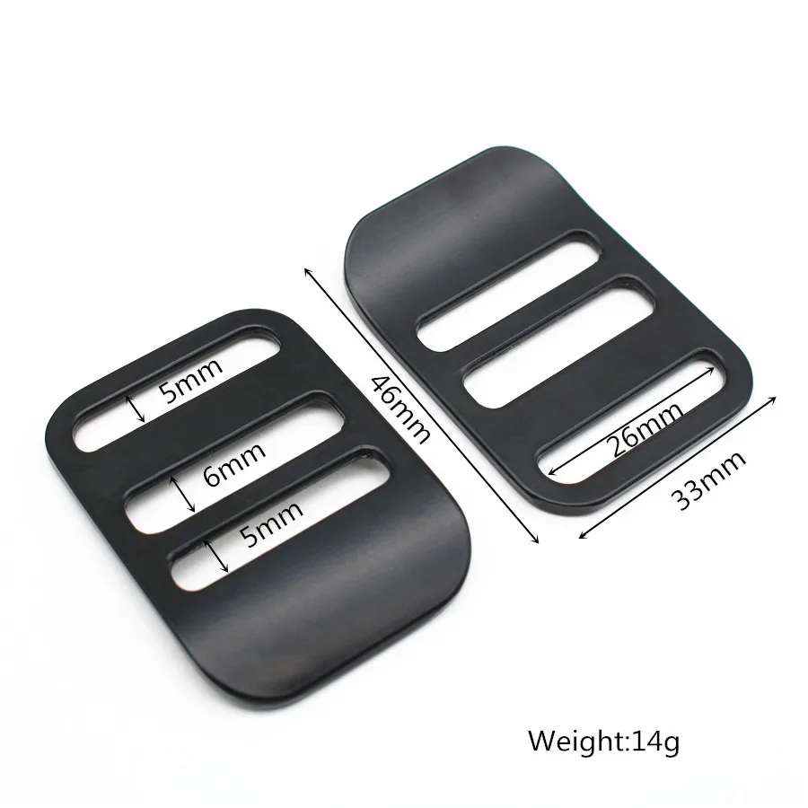 25mm Matte Black Metal Ladder Lock Buckle Slider Adjustable Buckles for ...