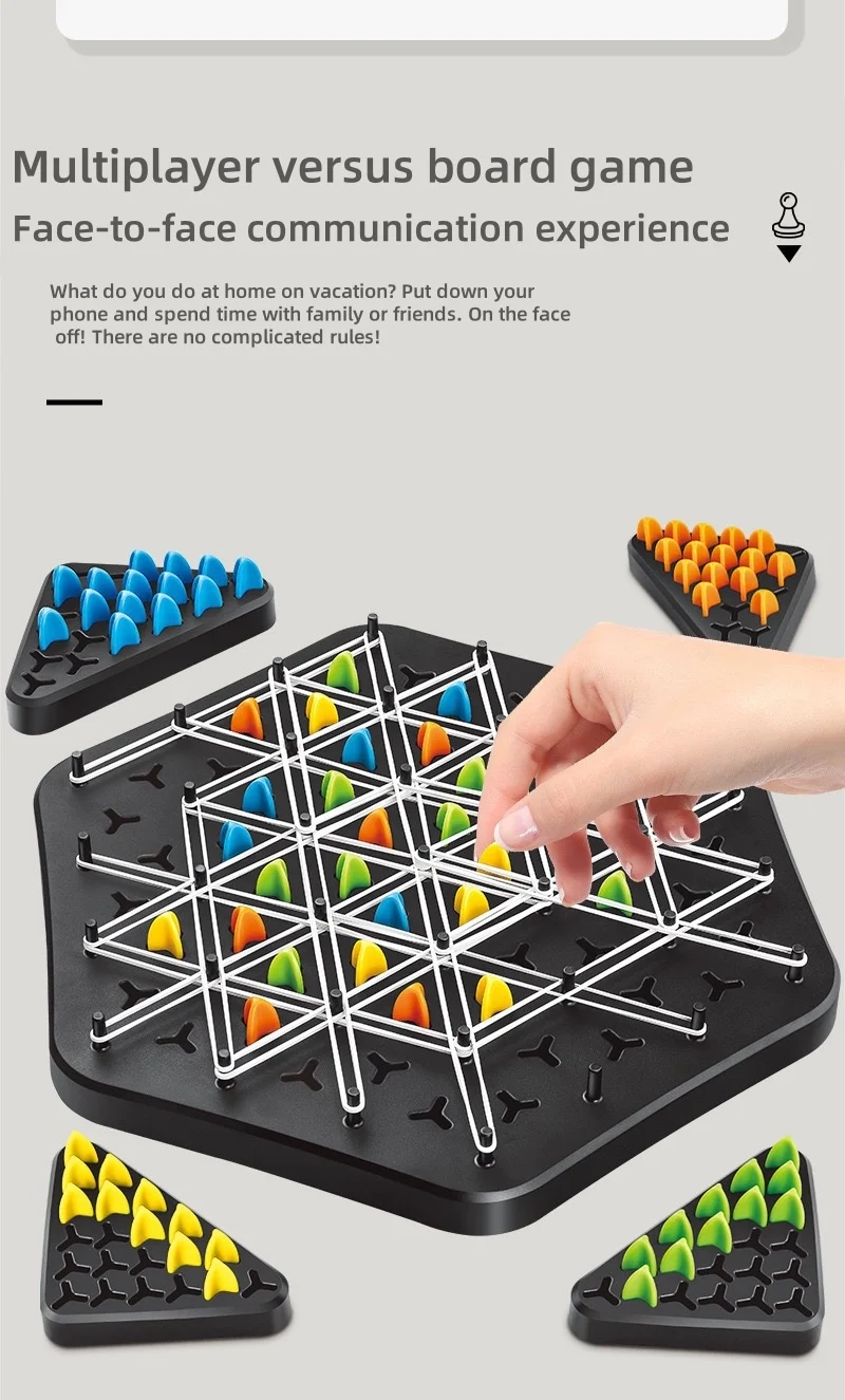 Desktop Puzzle Game Rubber Band Triangle Children's Thinking Chess ...