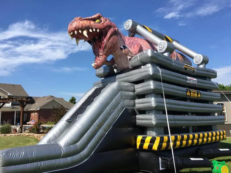 Customized Moonwalk Inflatable T-rex Water Jumper Bouncer Bouncy ...