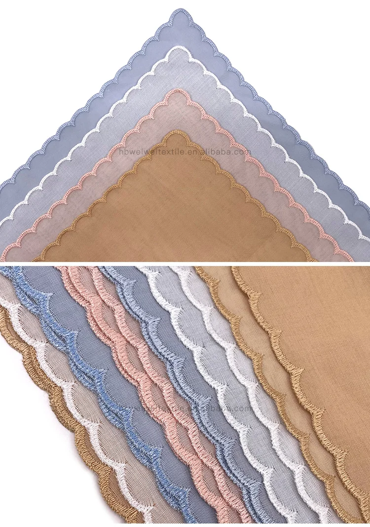 Tudung Malaysia Wholesale Plain Tudung Bawal Cotton Voile Embroidery Fabric Sulam Sumera Muslim ...