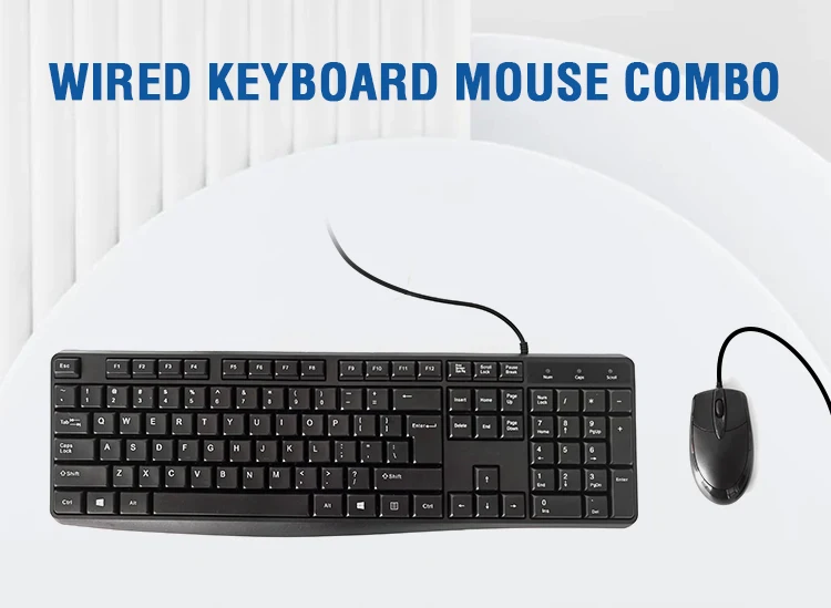 Cheapest Computer Business Wired Keyboard Mouse Combo