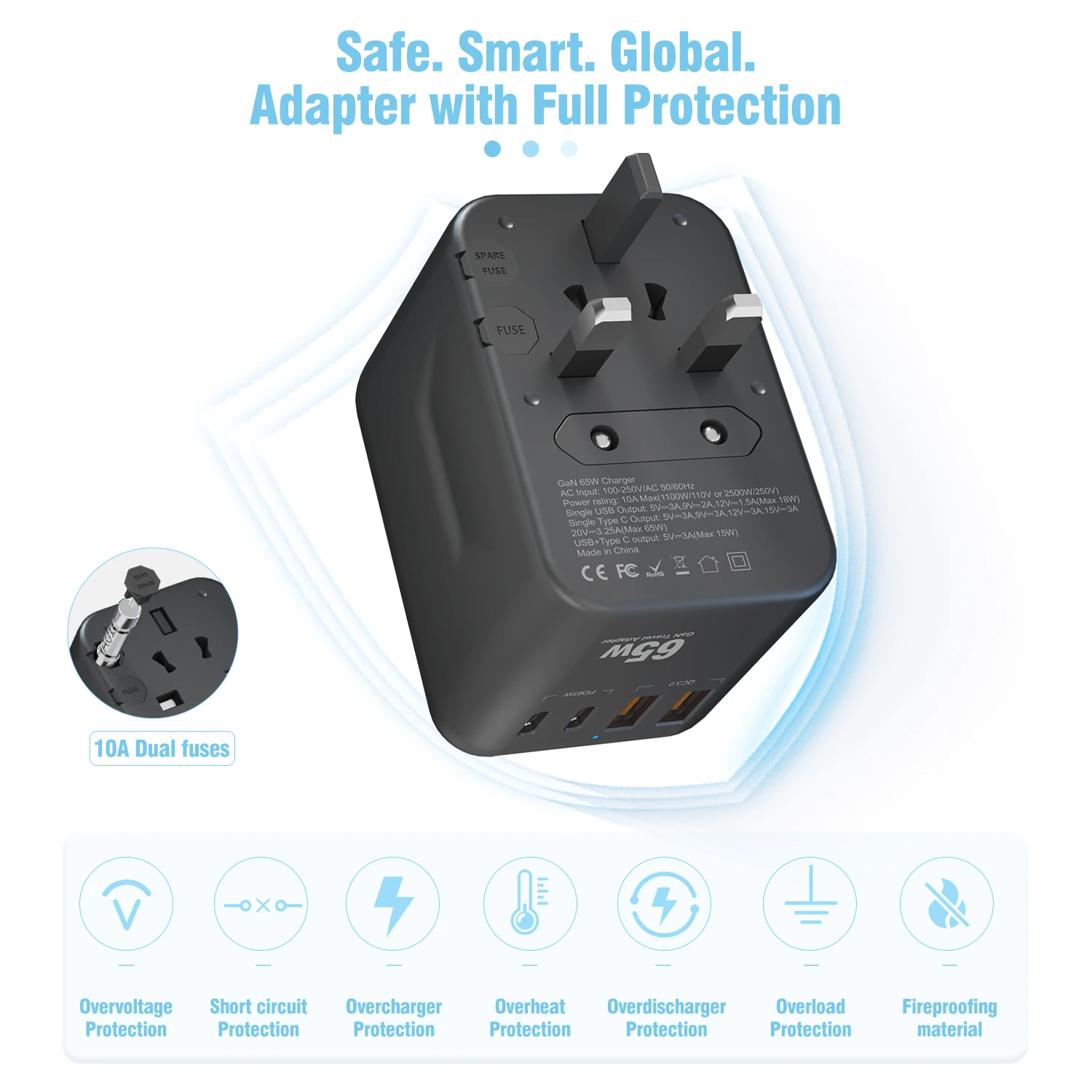Universal International Power Plug Adapter Travel Gadgets Worldwide ...
