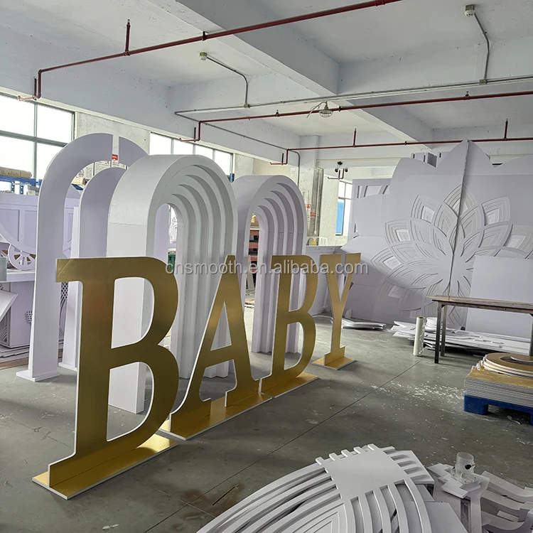 Wedding Birthday Custom Giant Gold Mirrored Acrylic Numbers