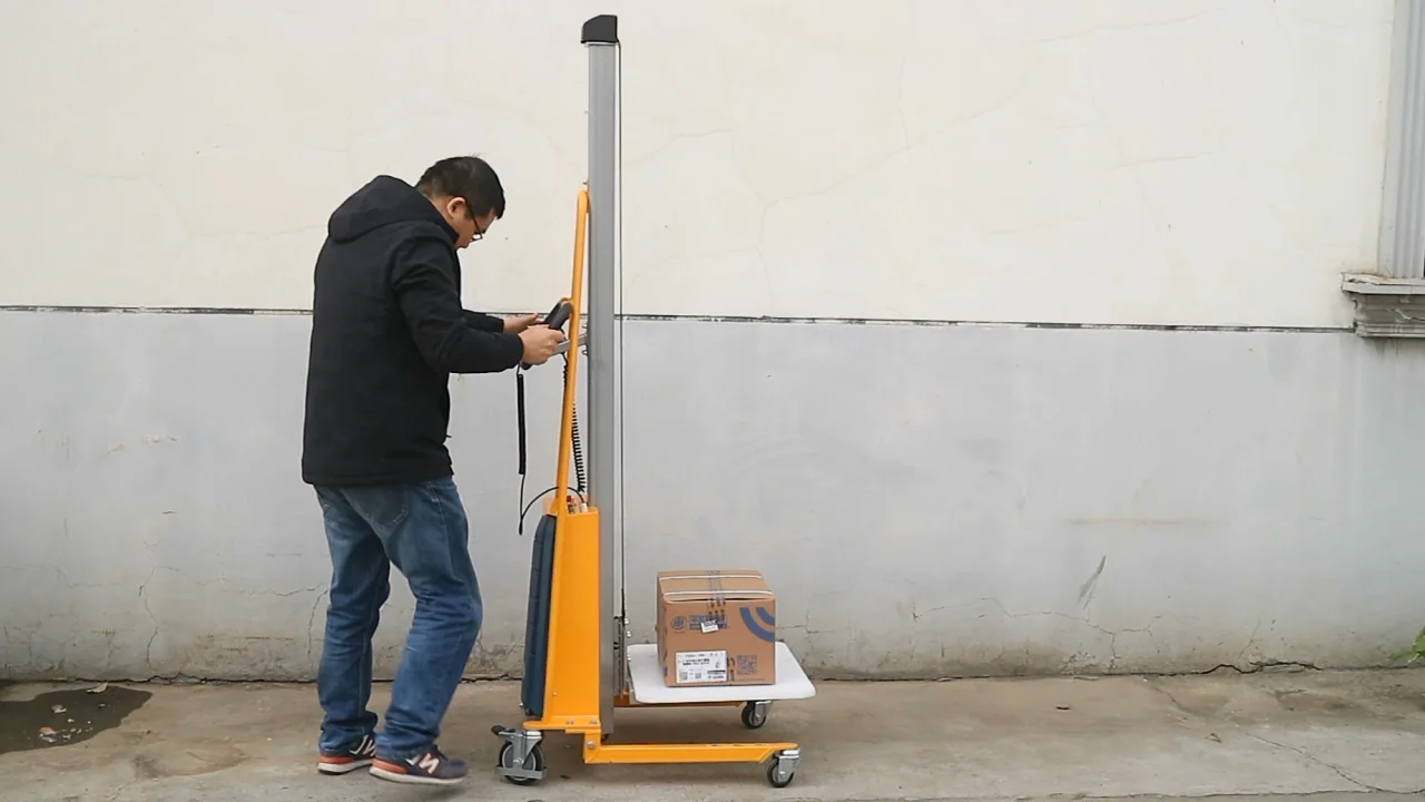 100kg Mini Lift Trolley Low Profit Battery Electric Work Positioner ...