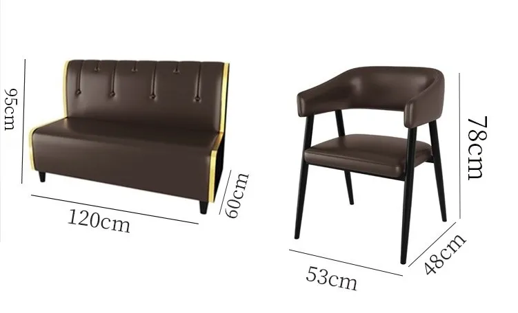 Modern Design Used Leather Booths Seat Dining Table Cafe Bench Seating ...