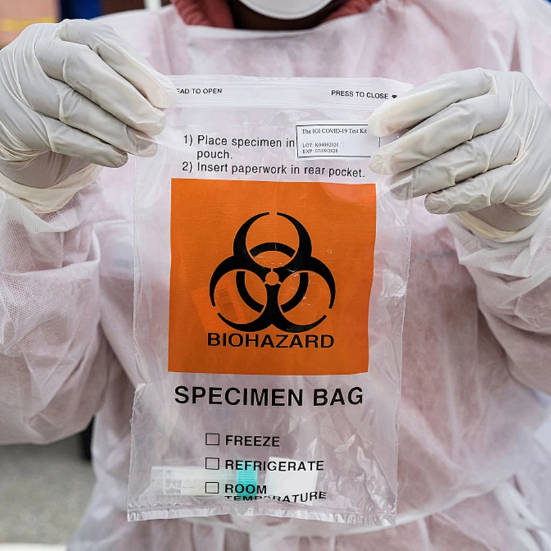 YURUI 4 Layers Pe Medical Biohazard Reusable Biohazard Specimen Ziplock ...