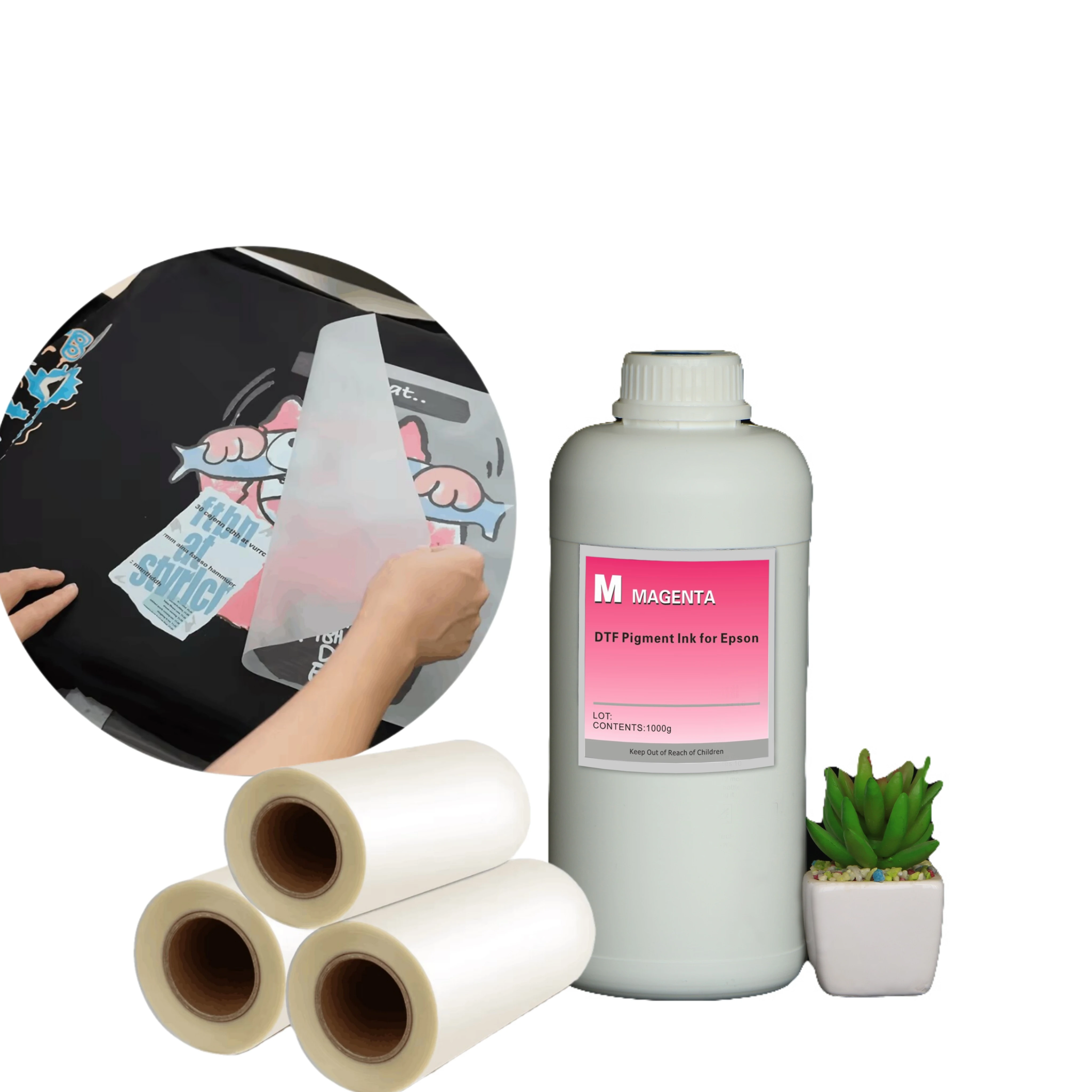 Printable A3 dtf film rolls pet heat transfer film for DTF printer ...