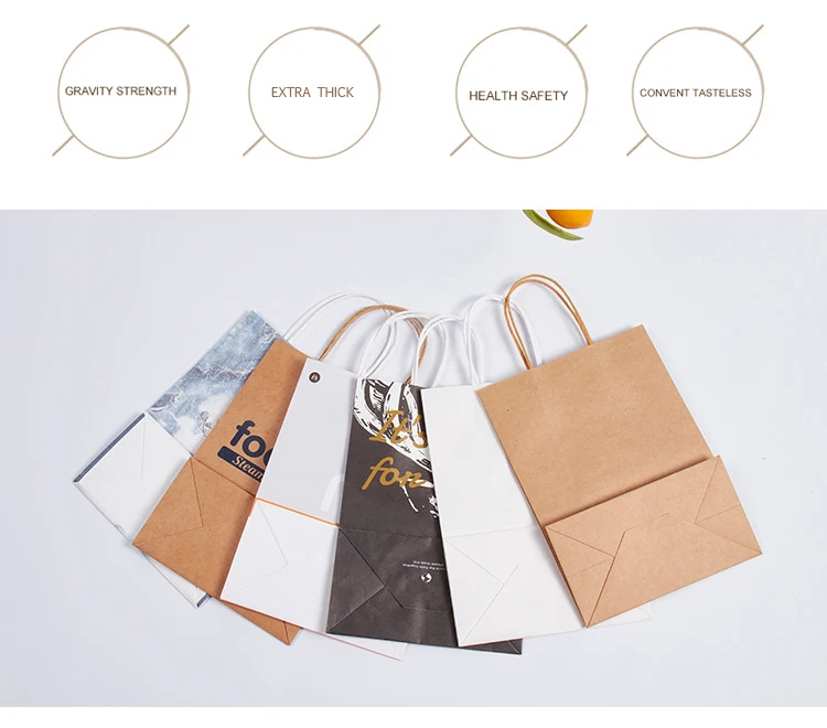 Customized Apple Logo Kraft Paper Bag Environmentally Friendly Reusable ...