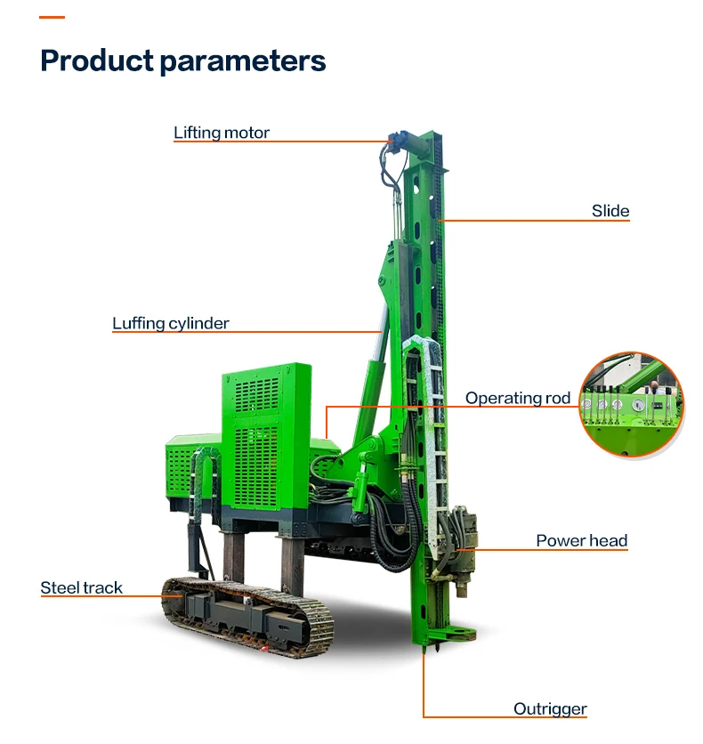 Photovoltaic Panel Piling Solar Driver Solar Pile Ramming Machine - Buy ...