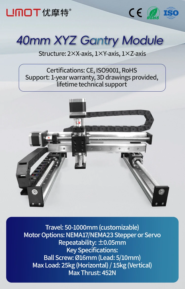 UMOT CNC Gantry Robot 3-Axis Linear Module for Precision CNC Machining ...