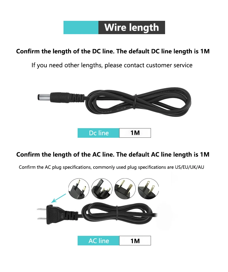3-12v2a Adjustable Voltage Power Supply Adapter 110v-240v Ac To Dc 12v ...