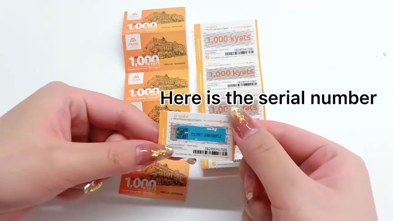 Customize Password Scratch Card Phone Recharge Prepaid Silver Panel ...