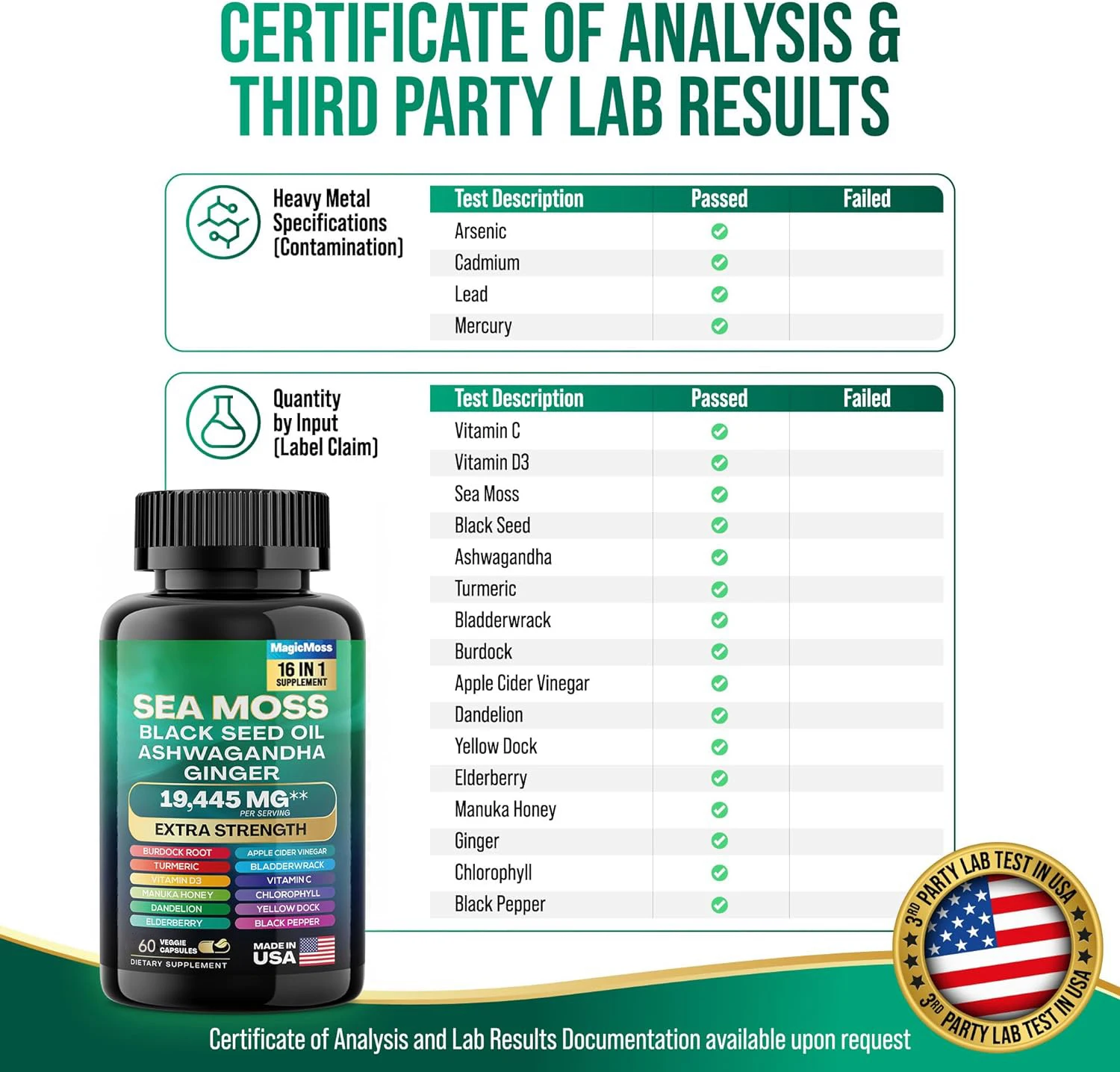 Factory Supply Sea Moss Capsules OEM Customized Irish Naturals Sea Moss ...