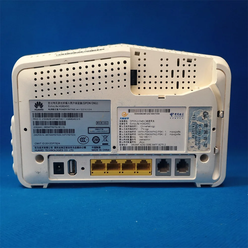 原装ftth华为hg8245c Gpon Onu调制解调器4fe + 2语音 + Usb + 2.4 + Wifi Ont Hg8245c - Buy 吉比特无源光网络 (gpon Onu光 ...